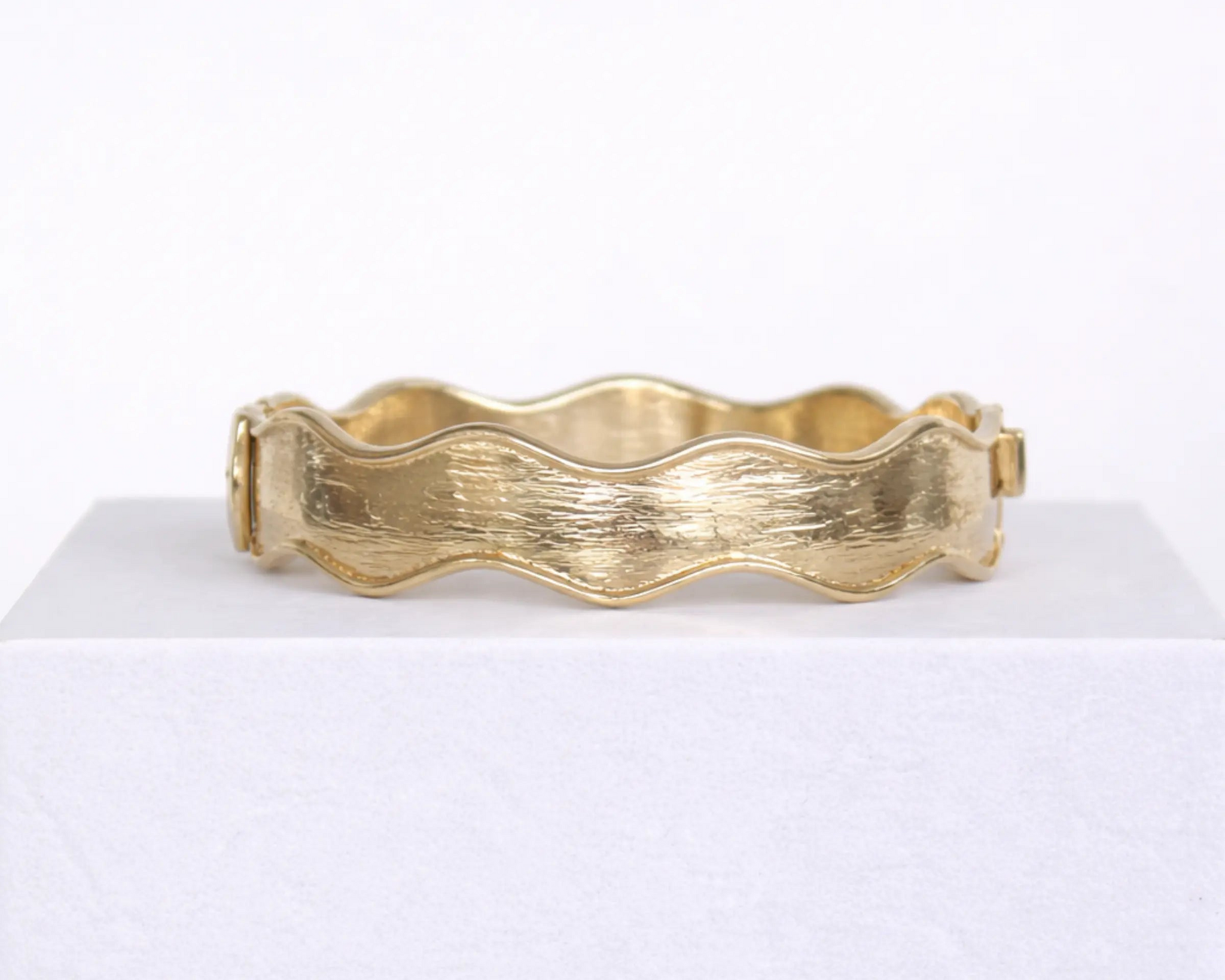 Wavy Bangle in 14k Gold | Mary Frances Maker